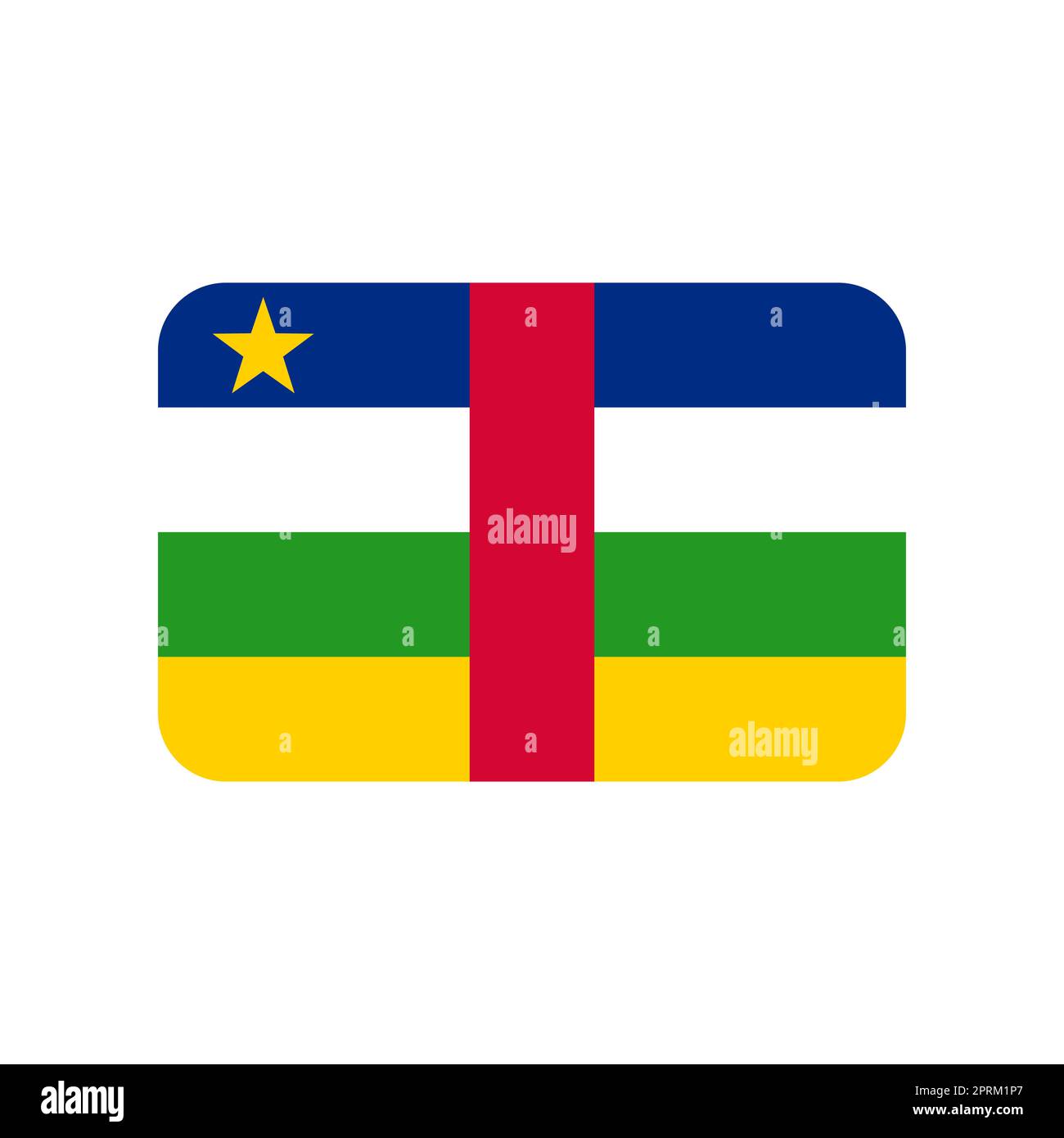 Central African Republic Flag On White Background Stock Vector Image