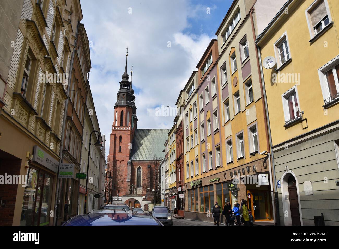 Opole (Oppeln), a town in Silesia (Poland): the cathedral Stock Photo ...