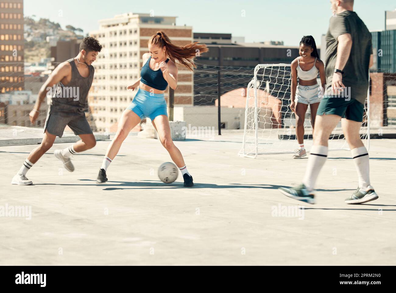 Rooftop football soccer field in hi-res stock photography and images ...
