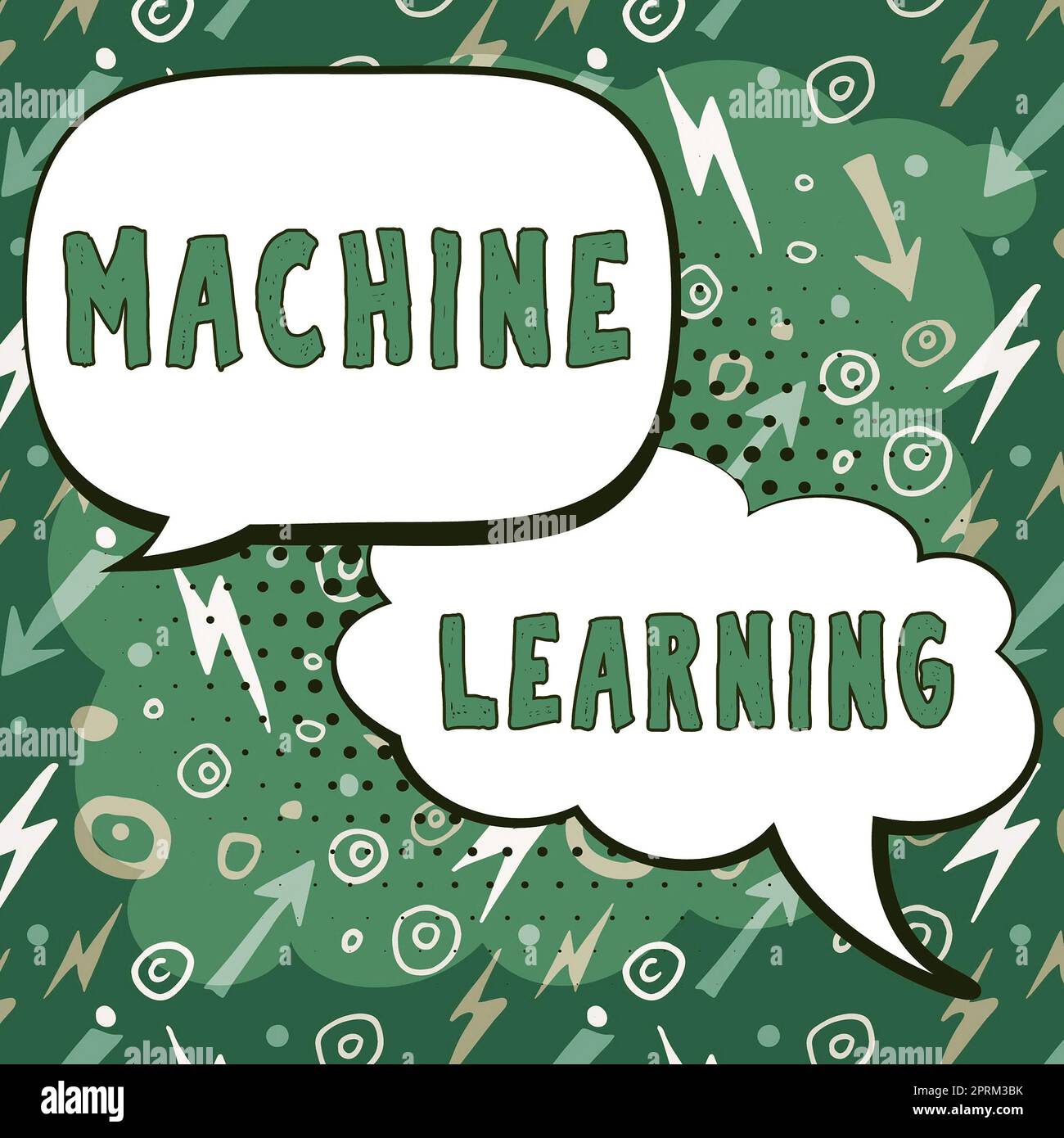 Conceptual display Machine Learning, Business showcase the concept that ...