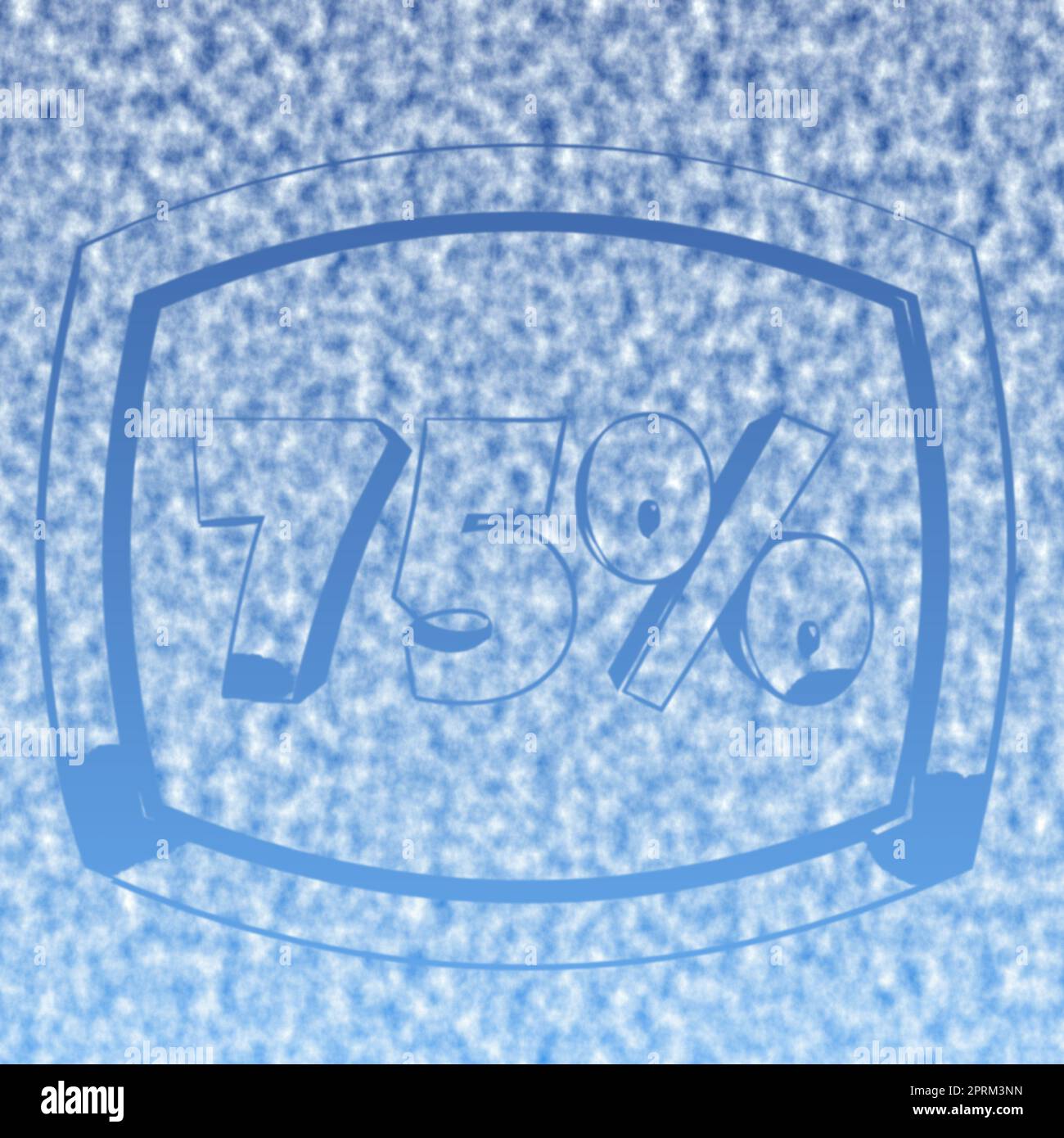 75%, 75 percent as a 3D illustration, 3D rendering Stock Photo - Alamy