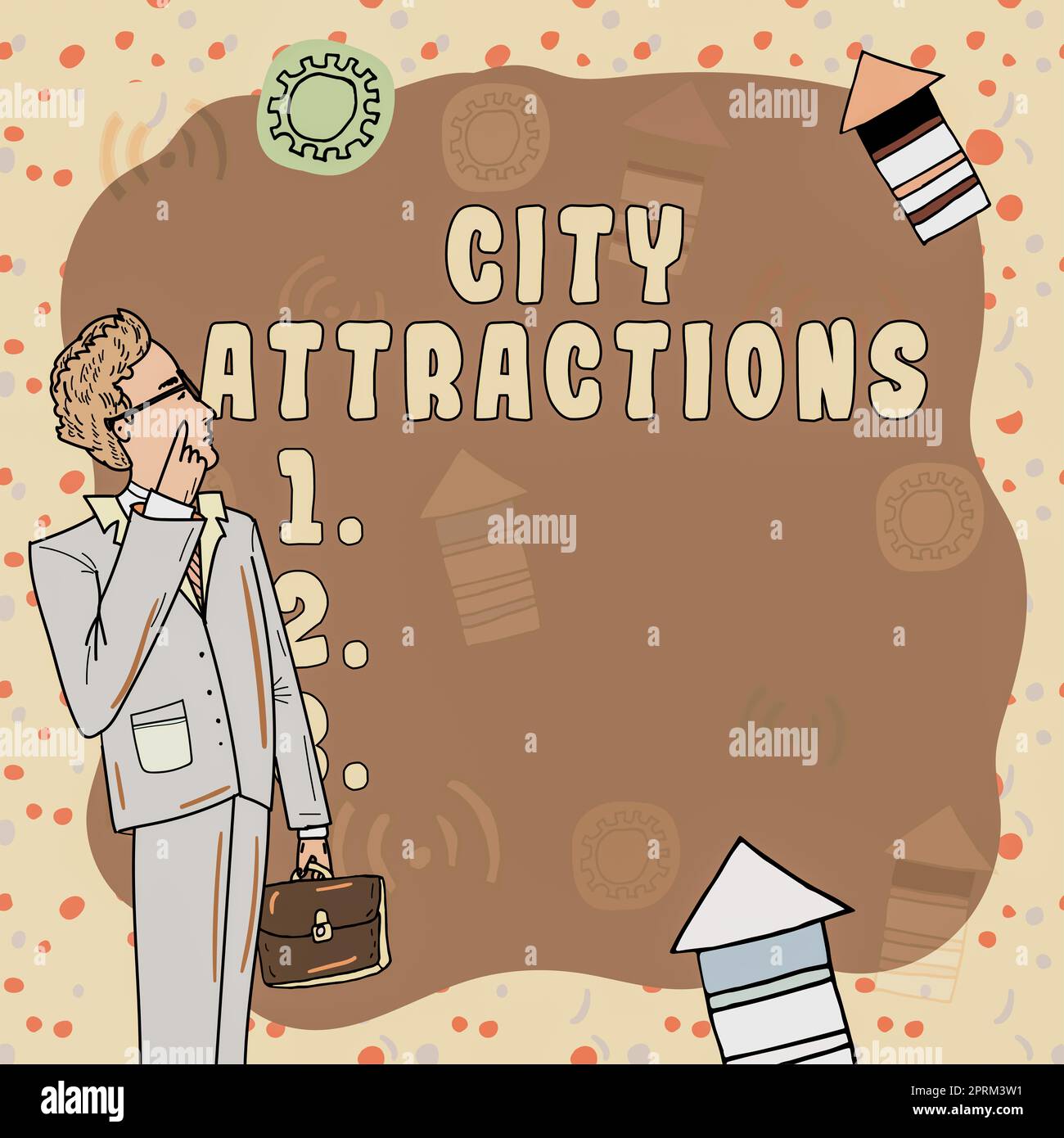 Writing displaying text City Attractions, Word for on demand ...