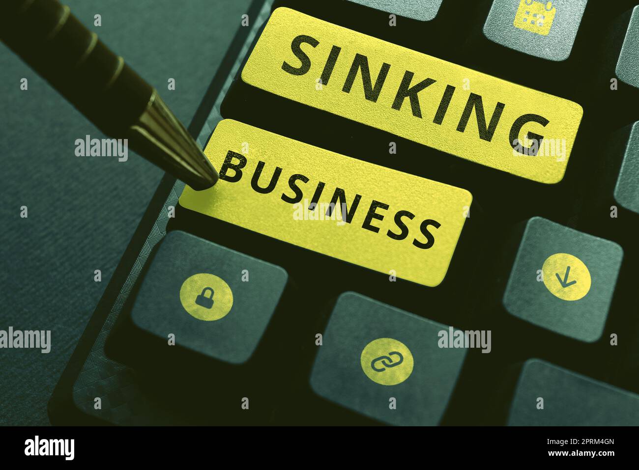 Hand writing sign Sinking Business, Concept meaning Allocating funds to ...