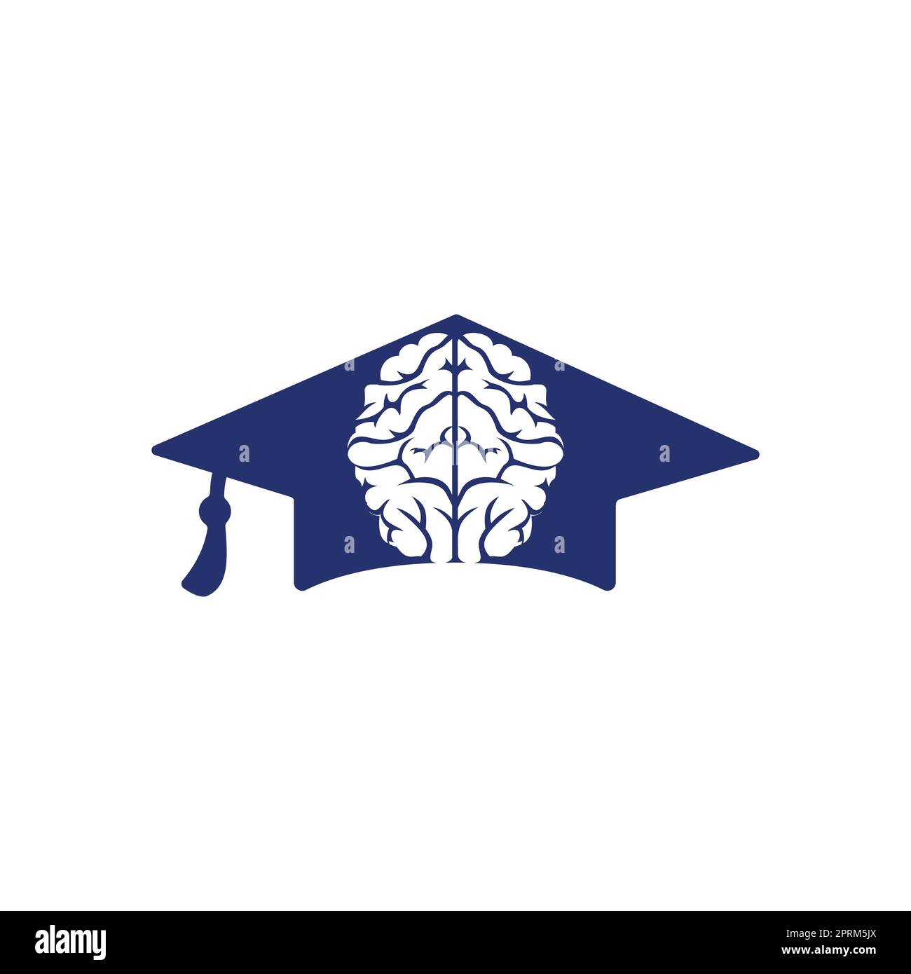 Brain and graduation cap icon design. Educational and institutional ...