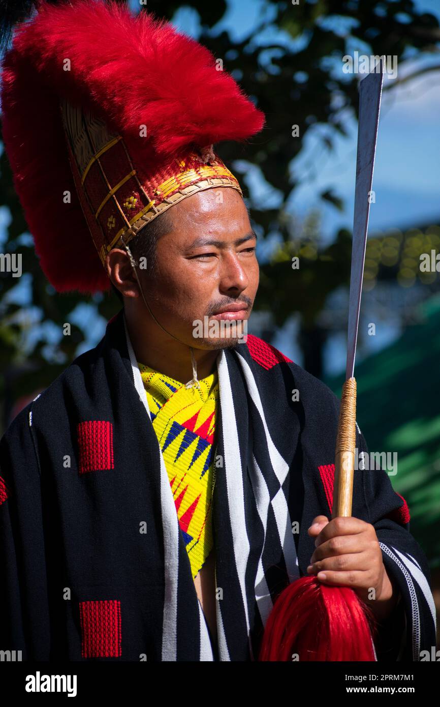 Kohima, Nagaland, India. 9 December, 2022. Naga community people ...