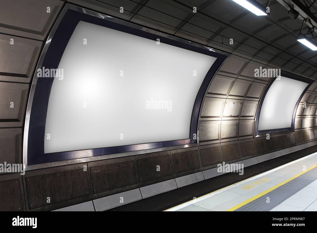 Advertising Billboard Blank Underground Metro Stock Photo - Alamy