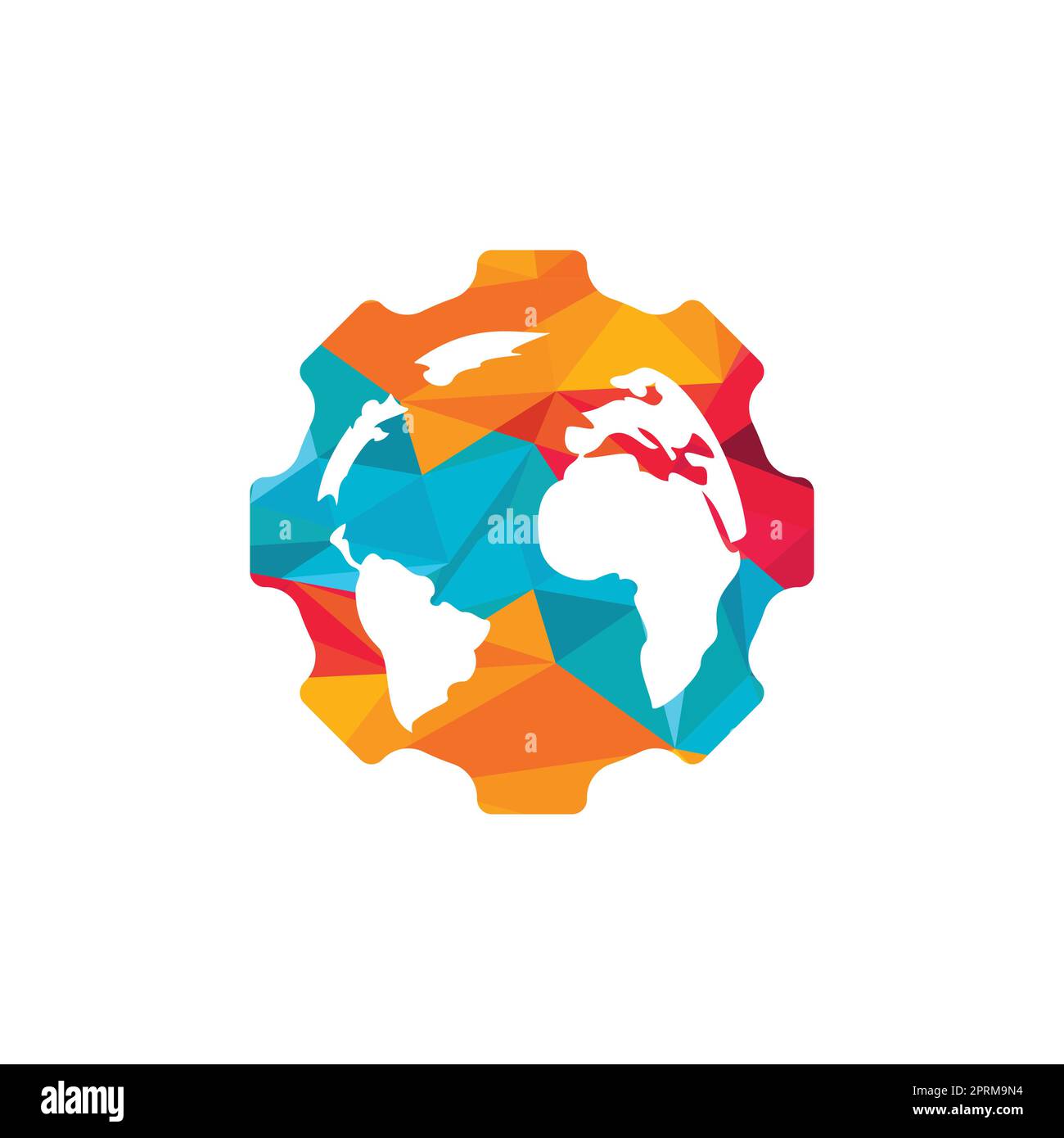 Gear global vector logo design. Gear planet icon logo design element ...