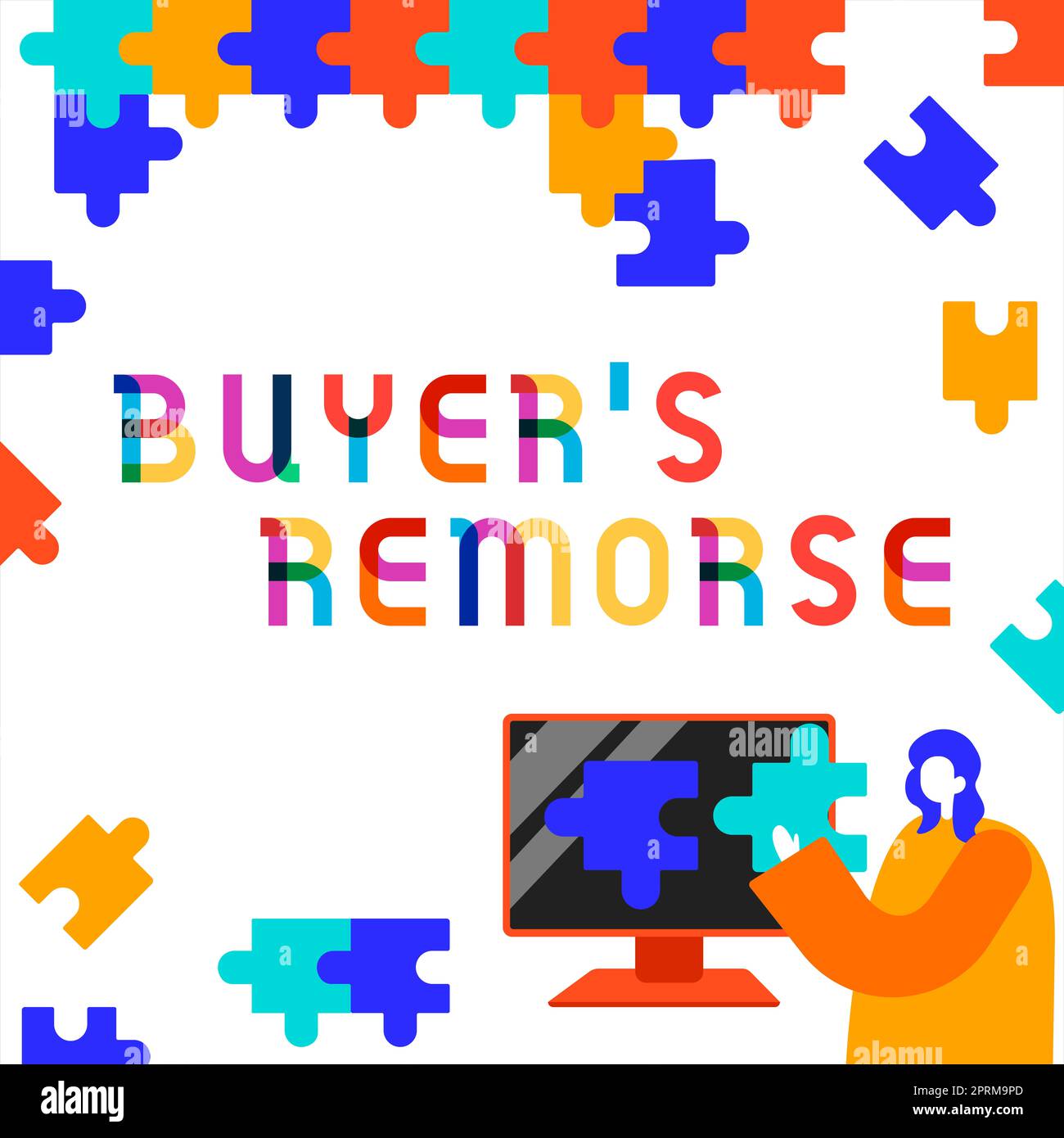 Hand writing sign Buyer S Is Remorse, Conceptual photo a feeling of ...