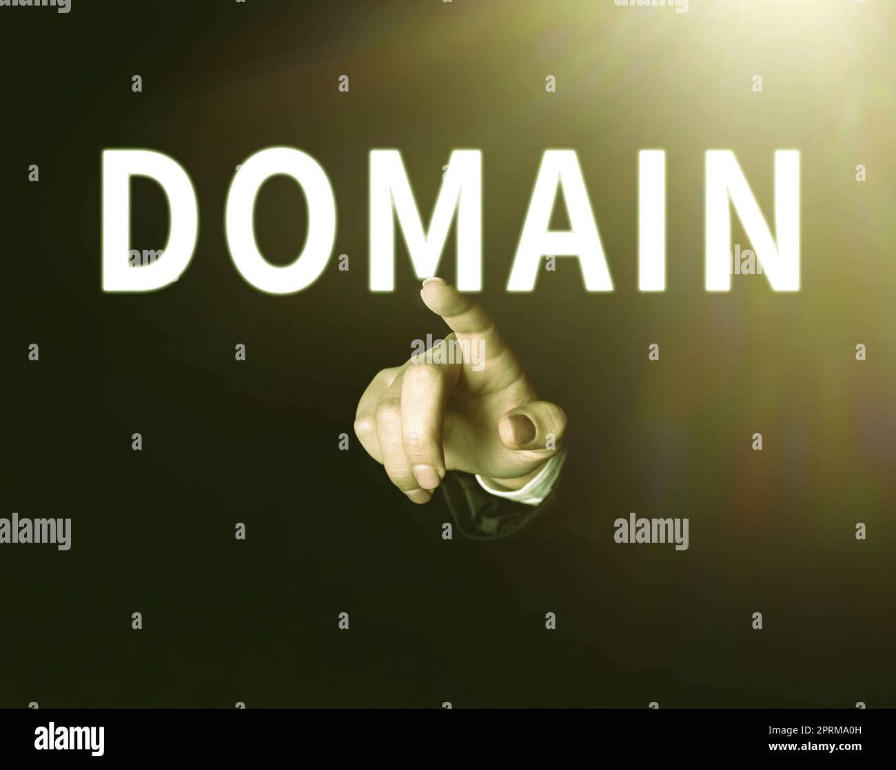 Hand writing sign Domain, Business approach identification string that ...