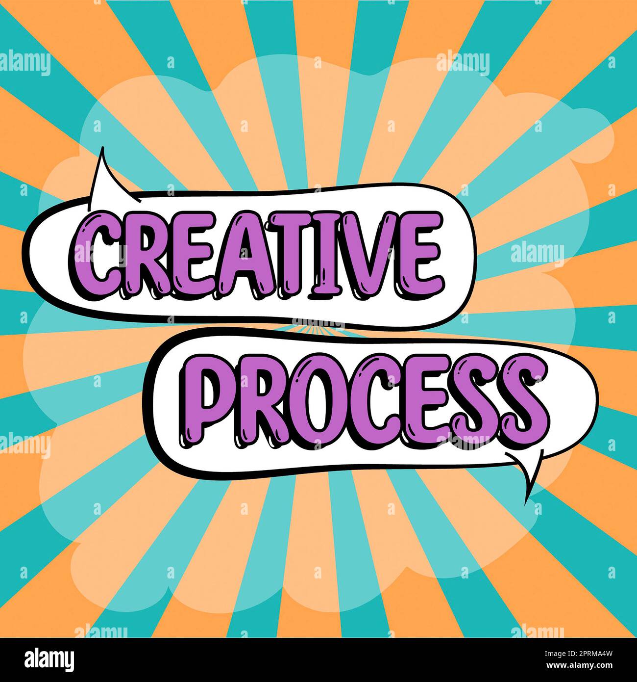 Text showing inspiration Creative Process, Business overview connecting ...