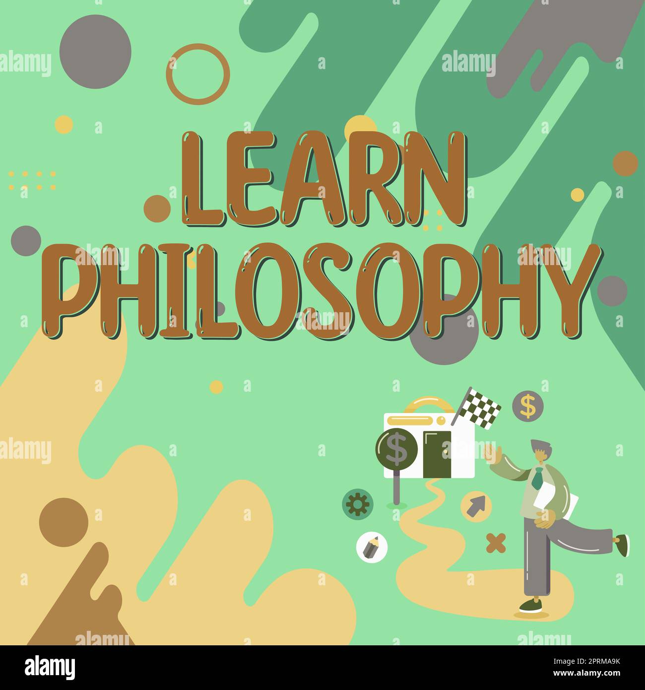 Handwriting text Learn Philosophy, Word for most iconic landmarks and ...