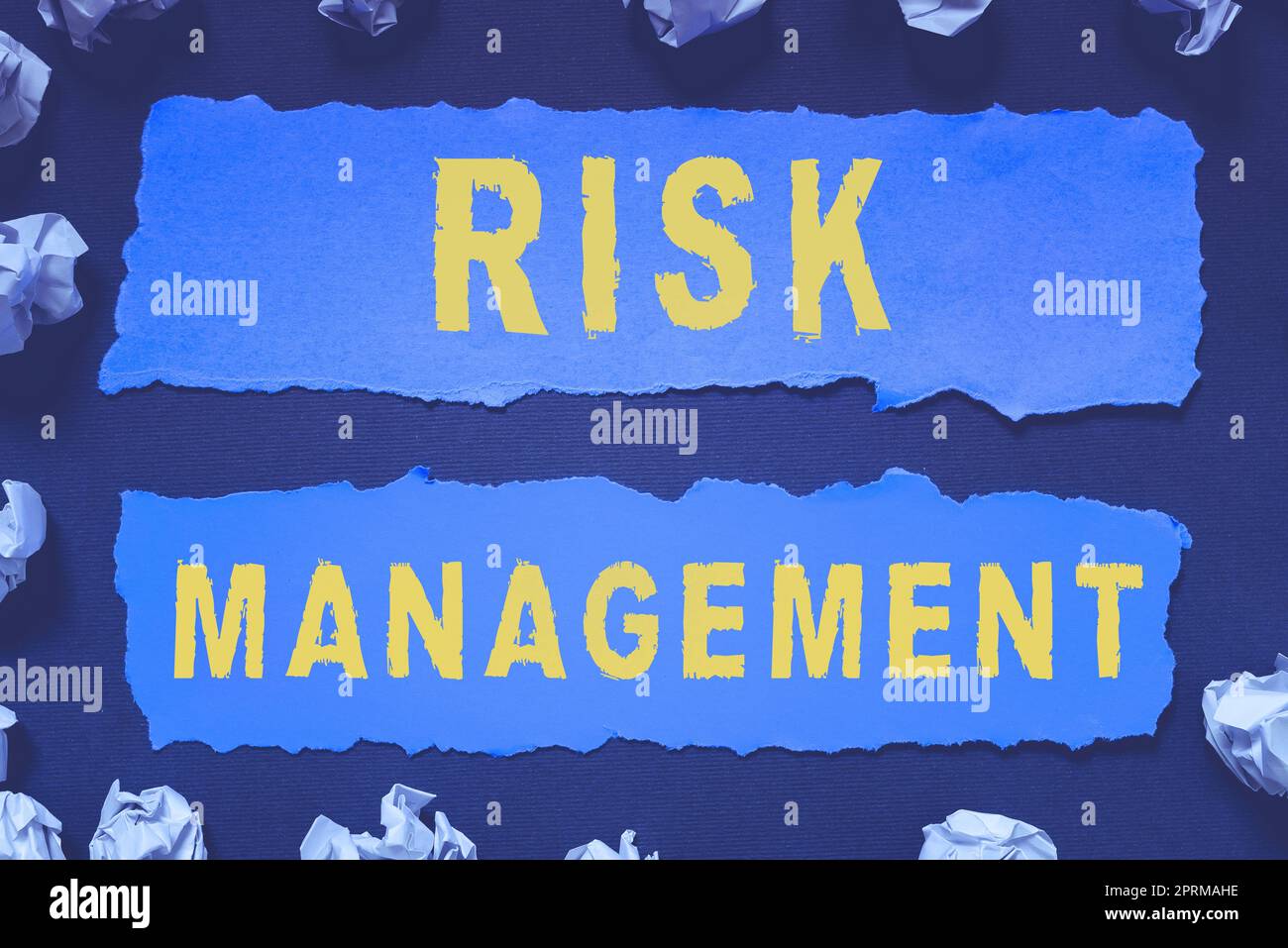 Text showing inspiration Risk Management, Conceptual photo assessing ...