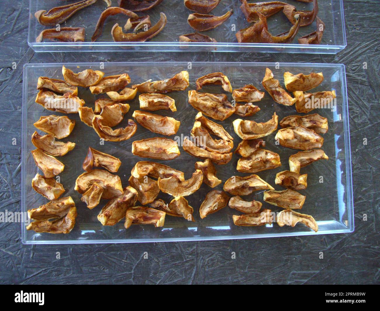Drying dried fruits in summer for the harvesting compotes Stock Photo ...