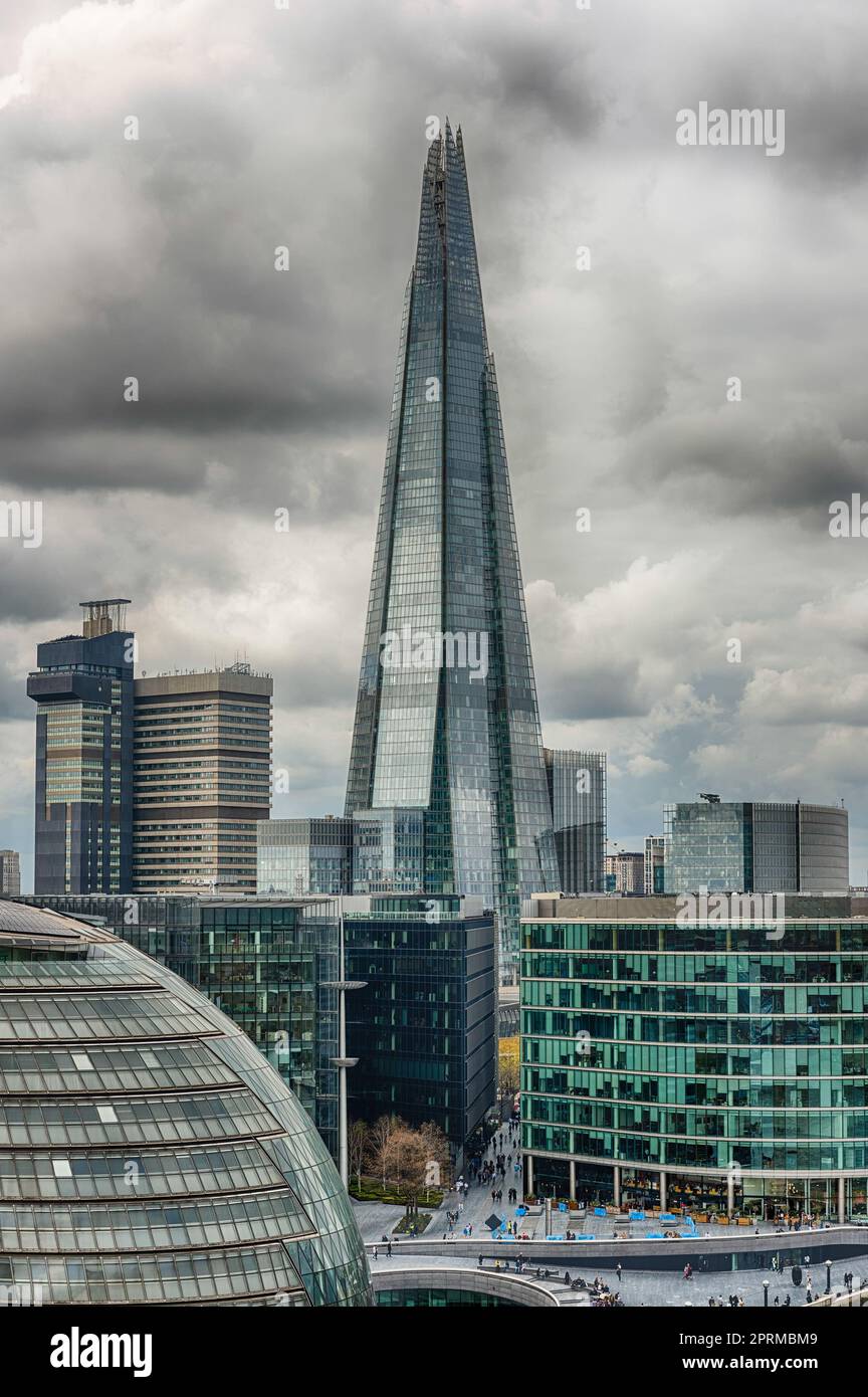 LONDON - APRIL 13, 2022: The Shard, iconic skyscraper in London ...