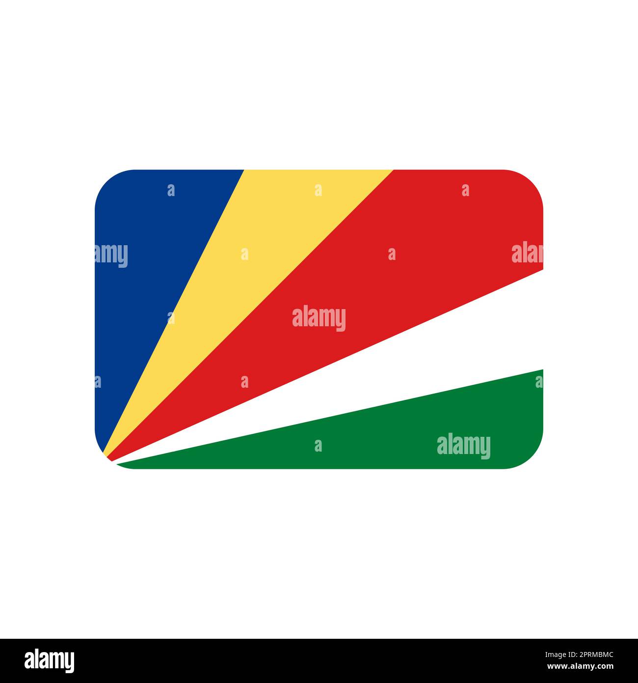 Seychelles flag icon isolated on white background Stock Vector Image ...