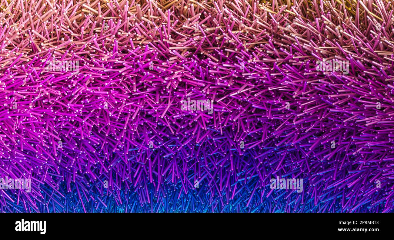 iridescent abstract background with intertwining threads. 3d render ...