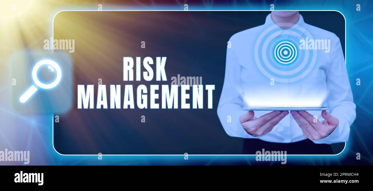 Inspiration showing sign Risk Management, Concept meaning assessing and ...