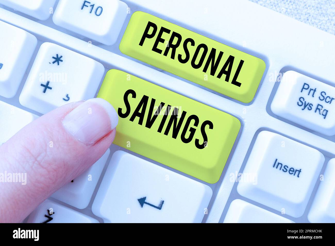 Sign displaying Personal Savings, Business overview A method of ...
