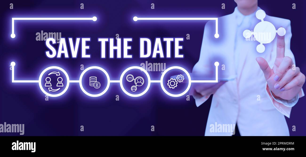 Conceptual caption Save The Date. Word Written on Systematized events ... Conceptual caption Save The Date. Word Written on Systematized events ...