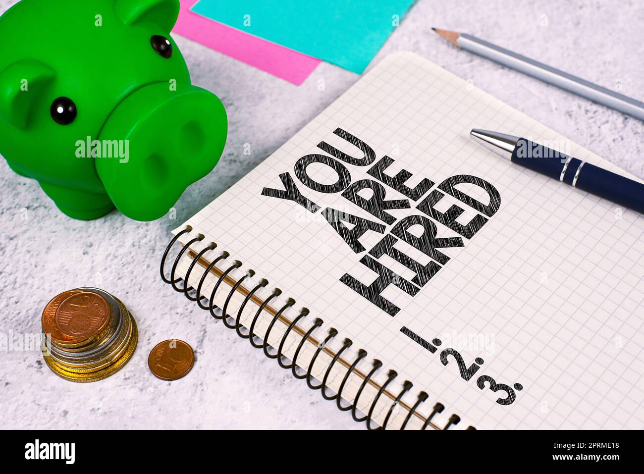 Text sign showing You Are Hired. Business showcase Receiving and ...