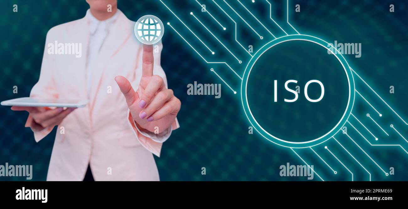 Writing displaying text Iso, Conceptual photo international ...