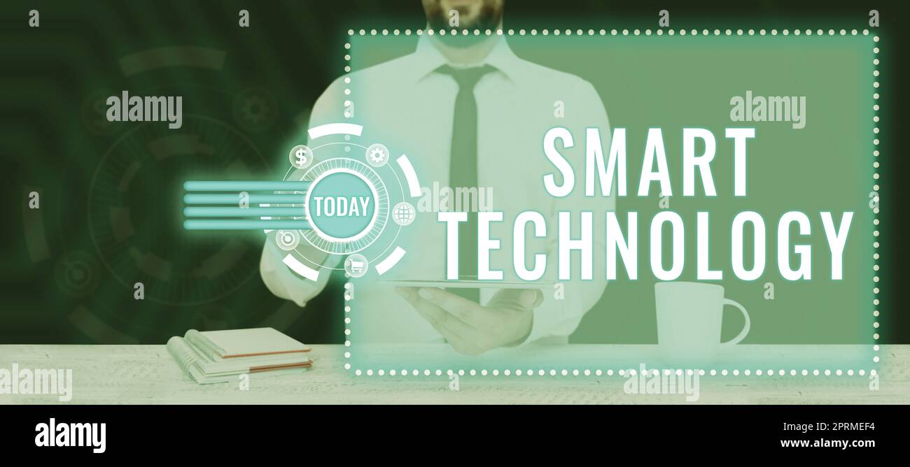 Text Sign Showing Smart Technology Word For Used To Protect And Prevent Errors In Hard Drives