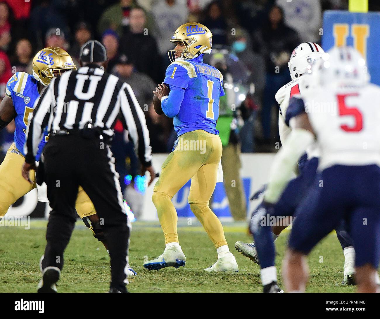 (FILE PHOTOS).former UCLA Bruins quarterback (1) Dorian Thompson ...