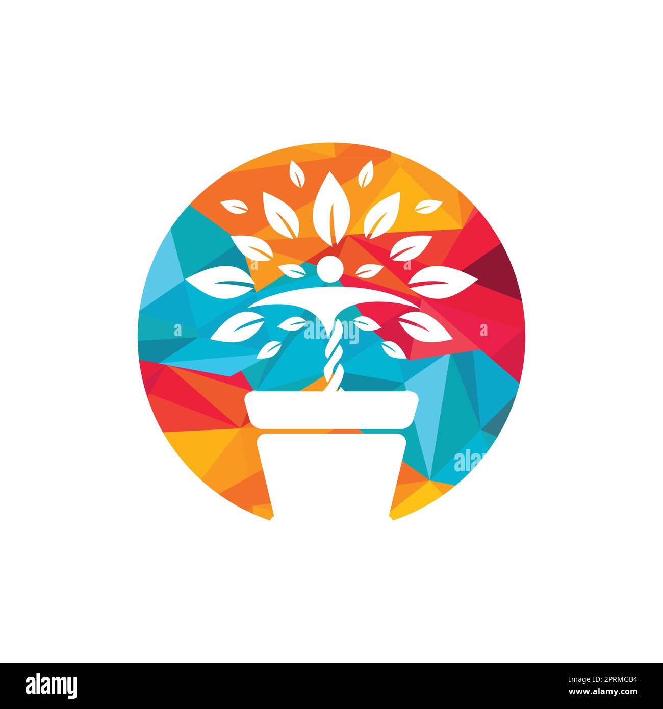 Flower pot and Human plant logo. Growth vector logo. Spa wellness logo ...