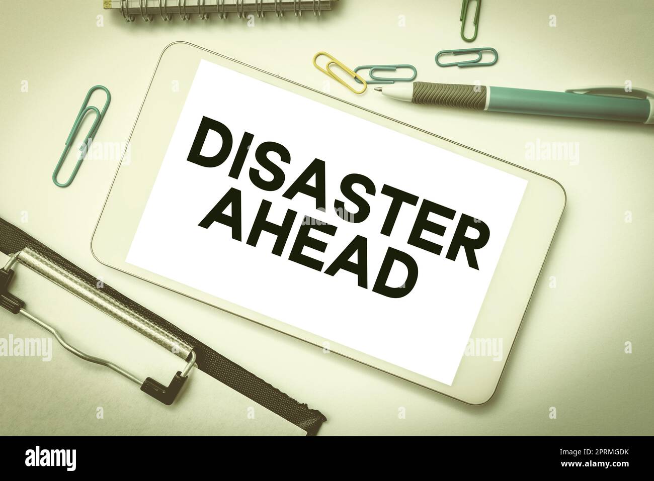 Handwriting text Disaster Ahead, Word Written on Procedures for ...