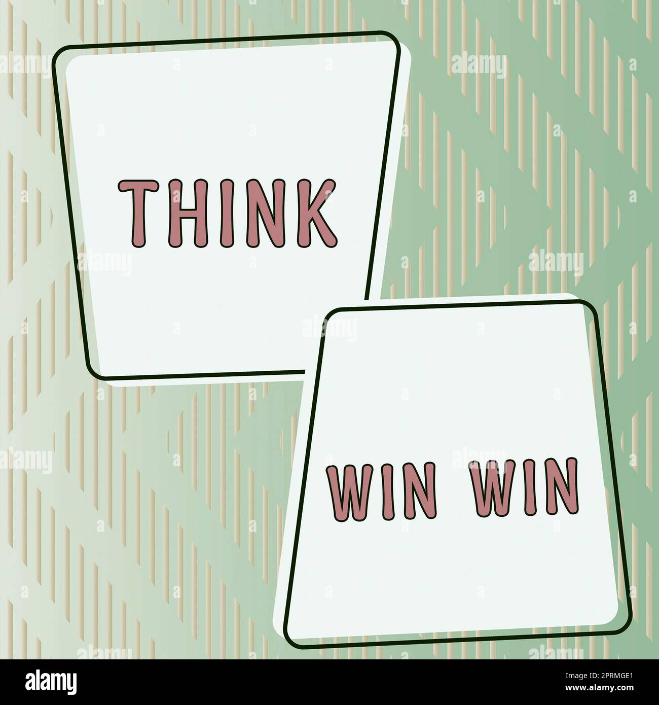 Text caption presenting Think Win Win, Conceptual photo Request for ...