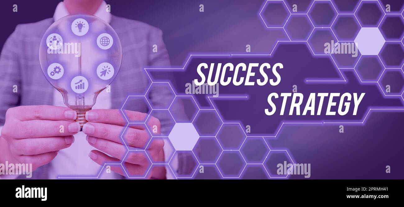 Conceptual caption Success Strategy, Business idea provides guidance ...