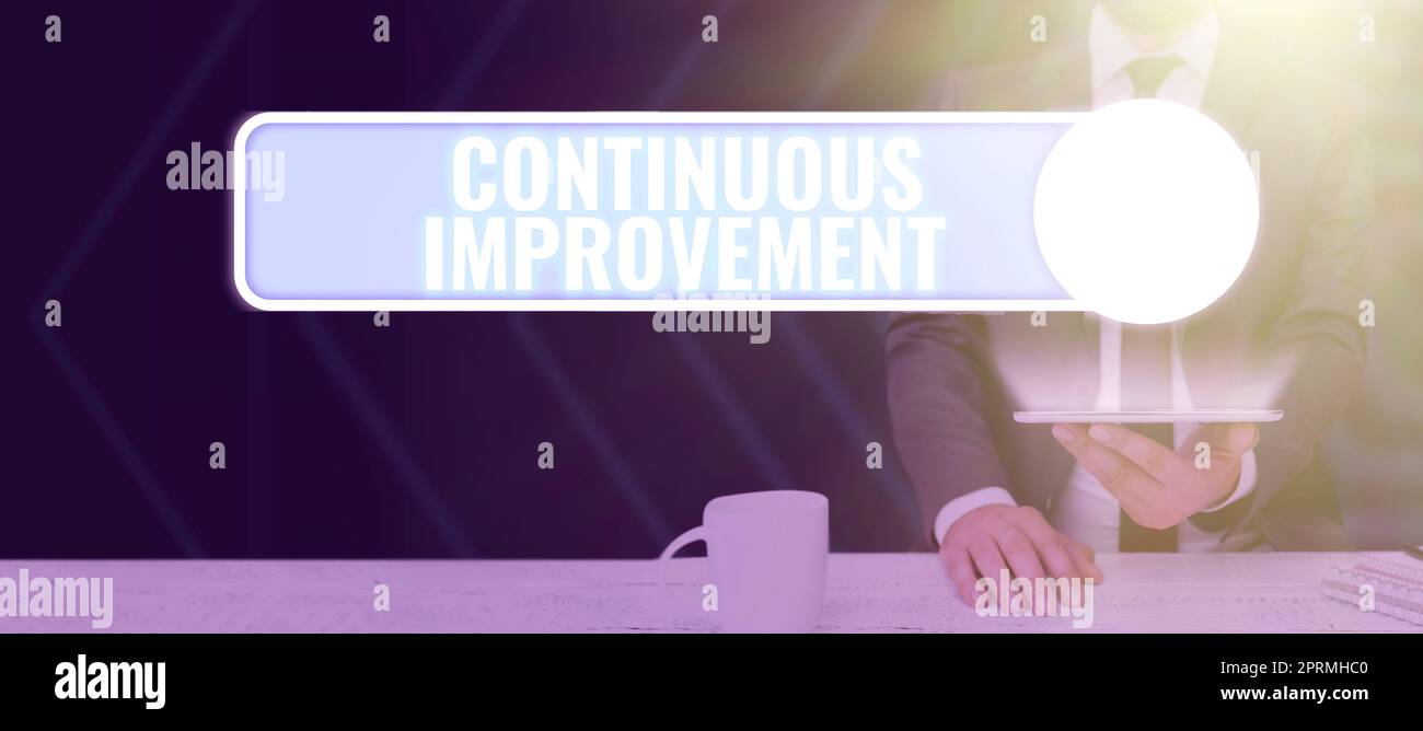 Inspiration showing sign Continuous Improvement, Business concept ...