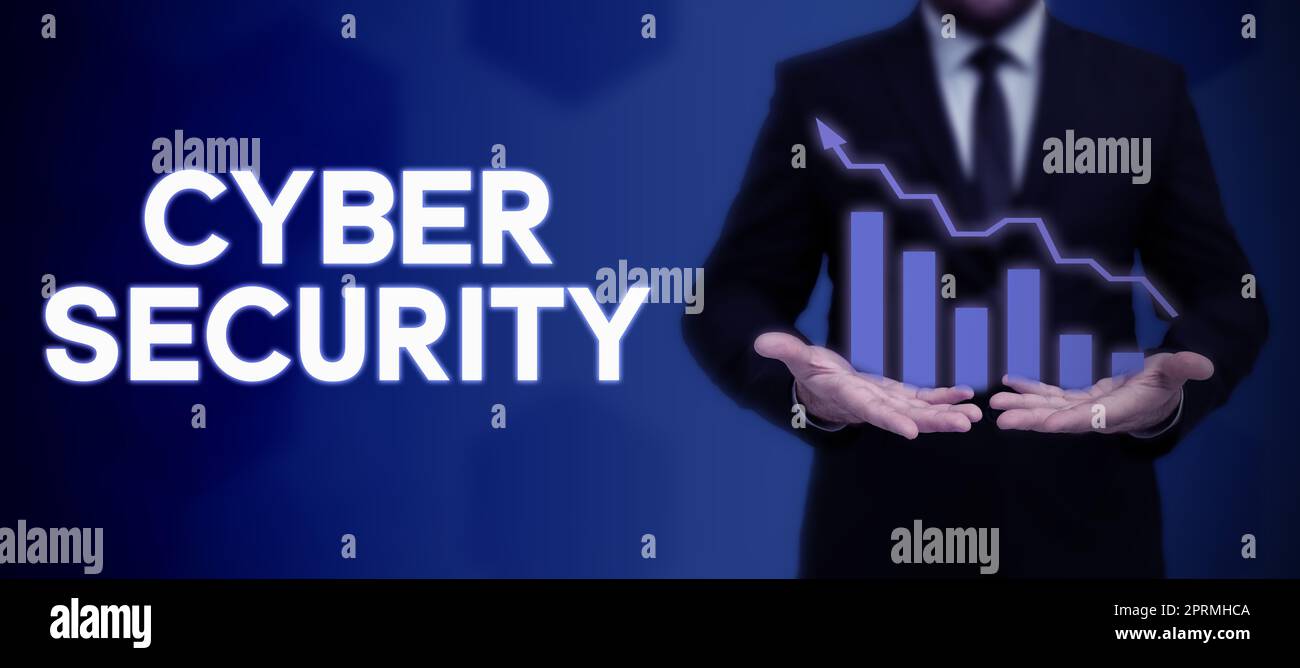 Text showing inspiration Cyber Security, Business overview Contingency ...