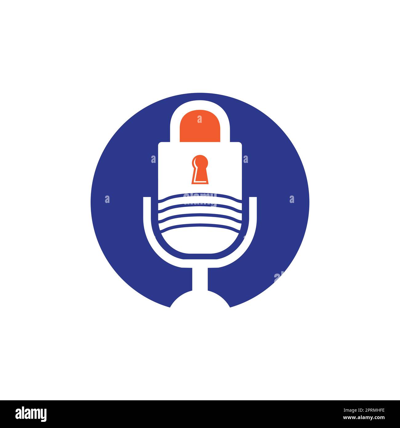 Safe podcast vector logo design. Padlock and mic icon vector logo ...