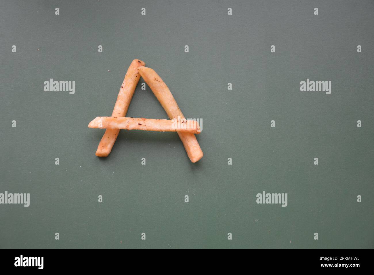 Letters of the english alphabet laid out from french the fries Stock ...