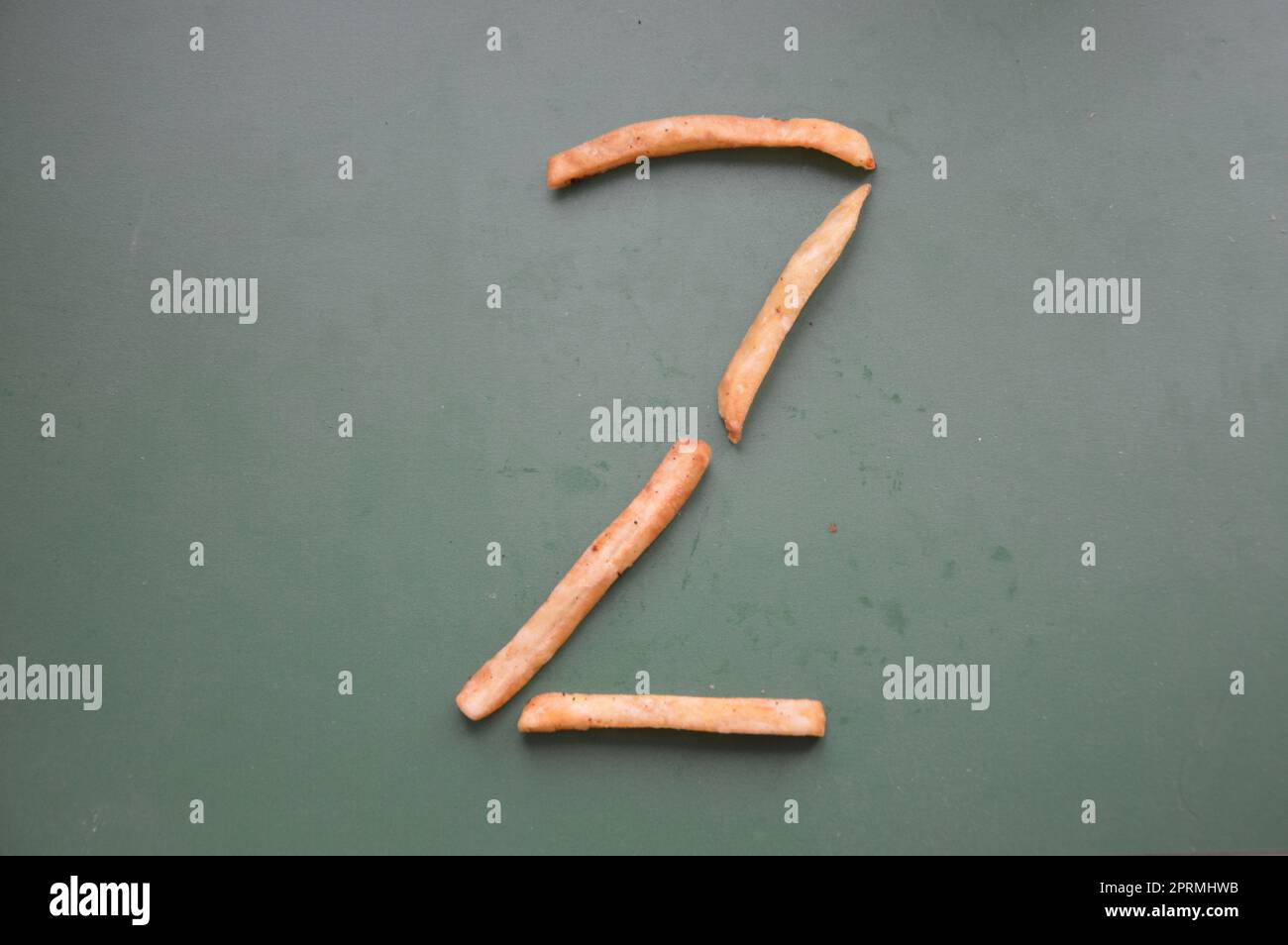Letters of the english alphabet laid out from french the fries Stock ...