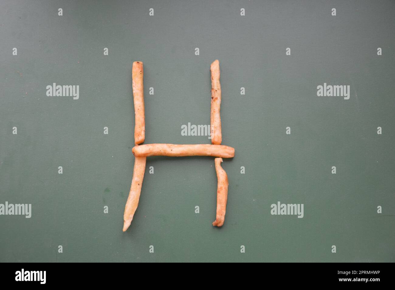 Letters of the english alphabet laid out from french the fries Stock ...