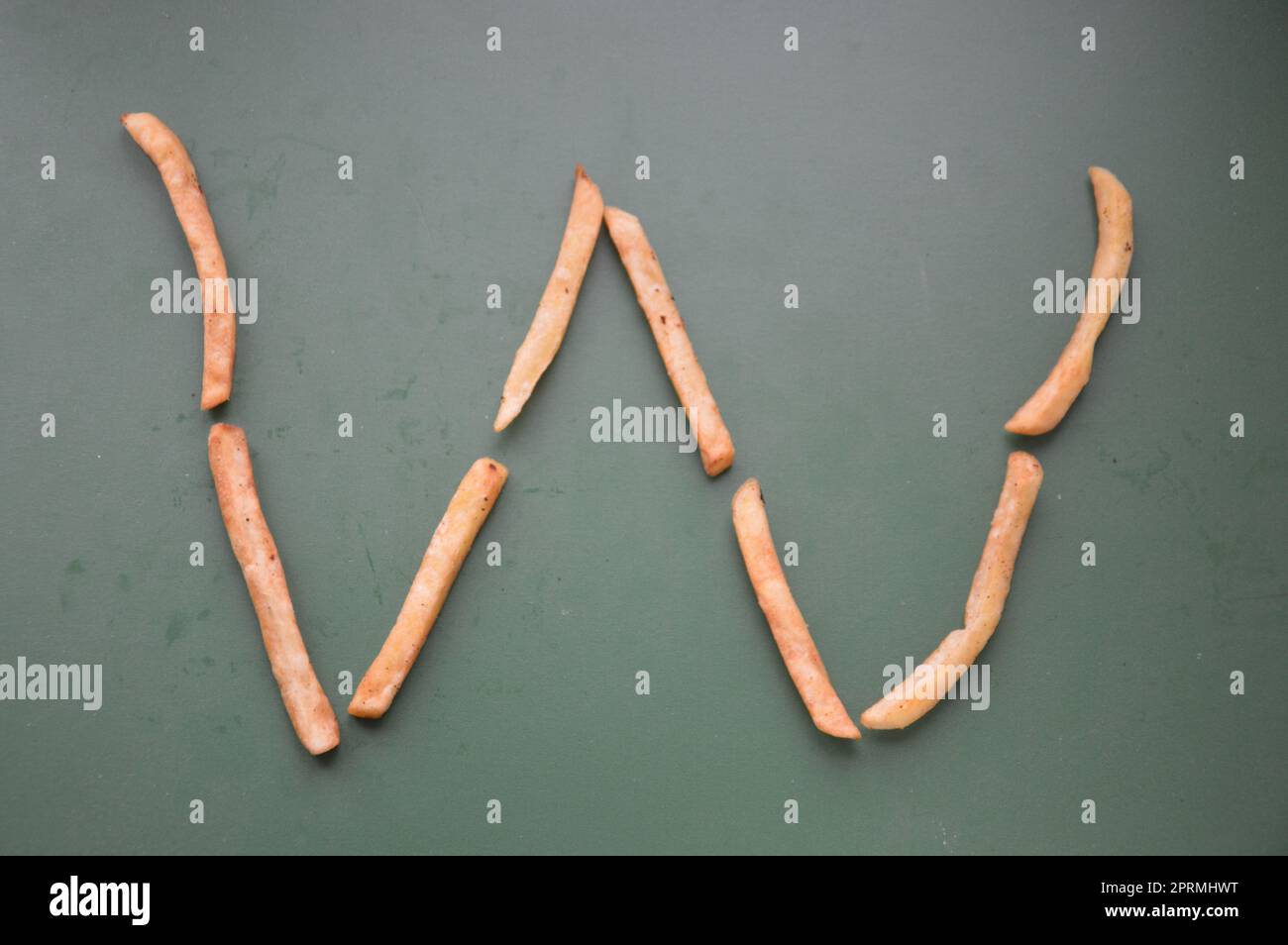 Letters of the english alphabet laid out from french the fries Stock ...