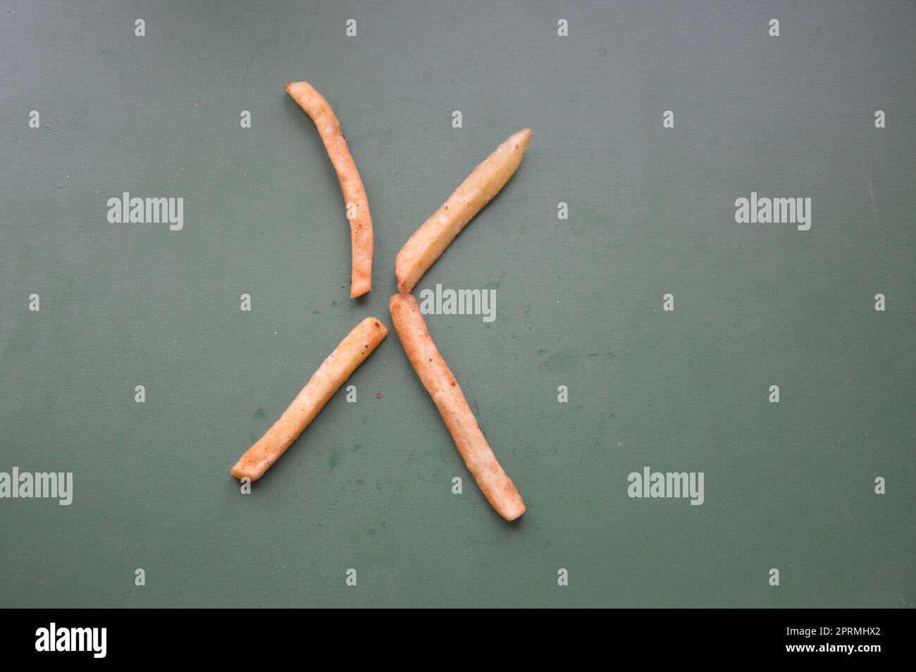 Letters of the english alphabet laid out from french the fries Stock ...
