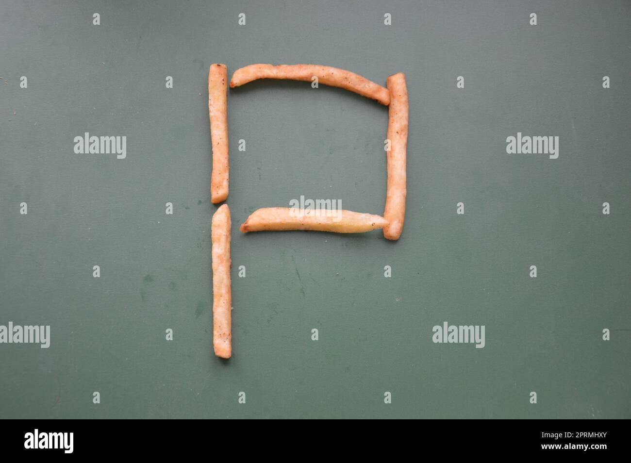 Letters of the english alphabet laid out from french the fries Stock ...