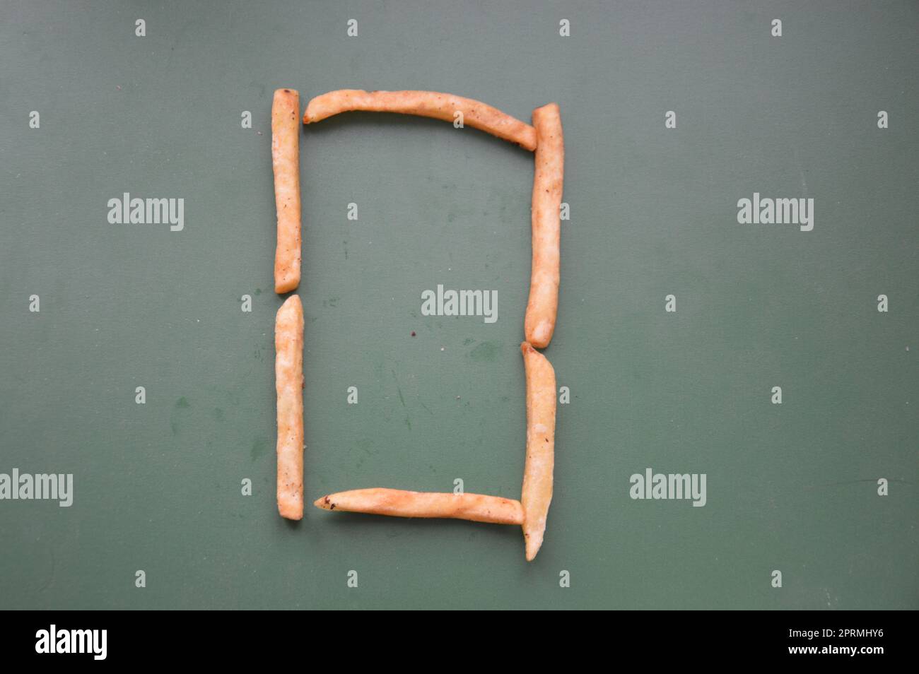 Letters of the english alphabet laid out from french the fries Stock ...