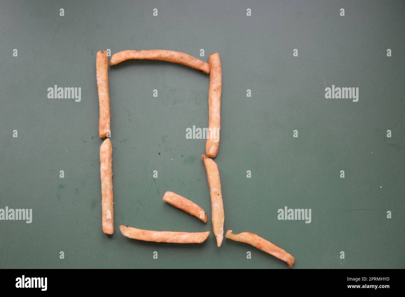 Letters of the english alphabet laid out from french the fries Stock ...