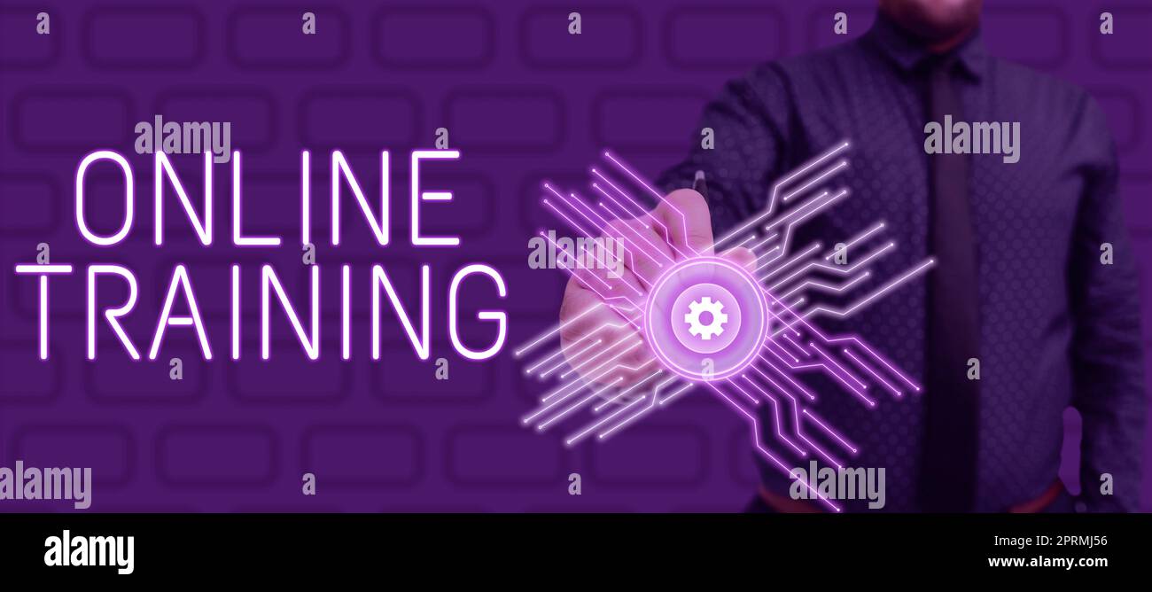 Conceptual display Online Training, Business overview certain skill is ...