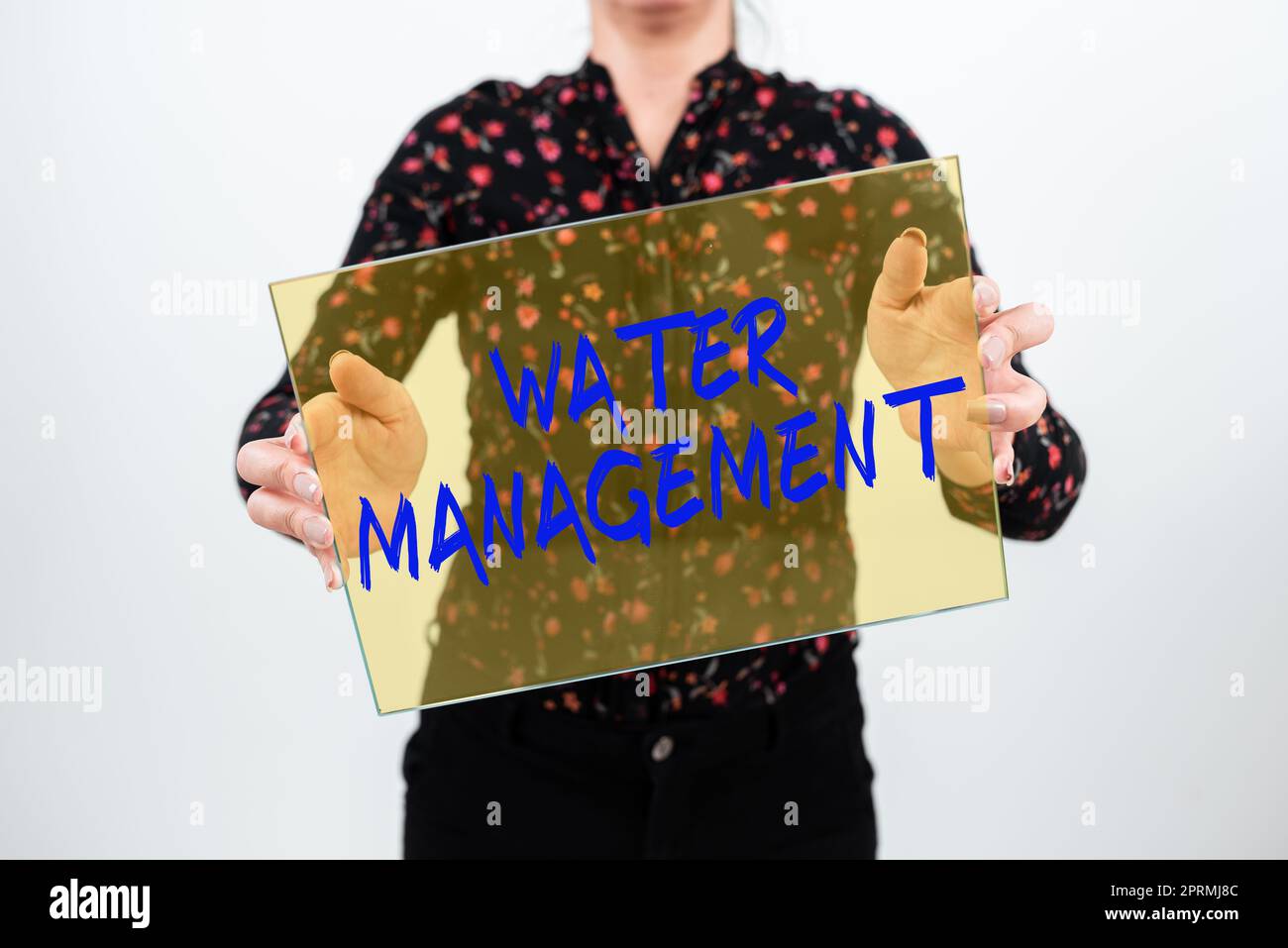 Text Caption Presenting Water Management Word Written On Tools That