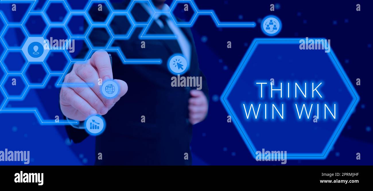 Conceptual display Think Win Win, Business approach Request for ...