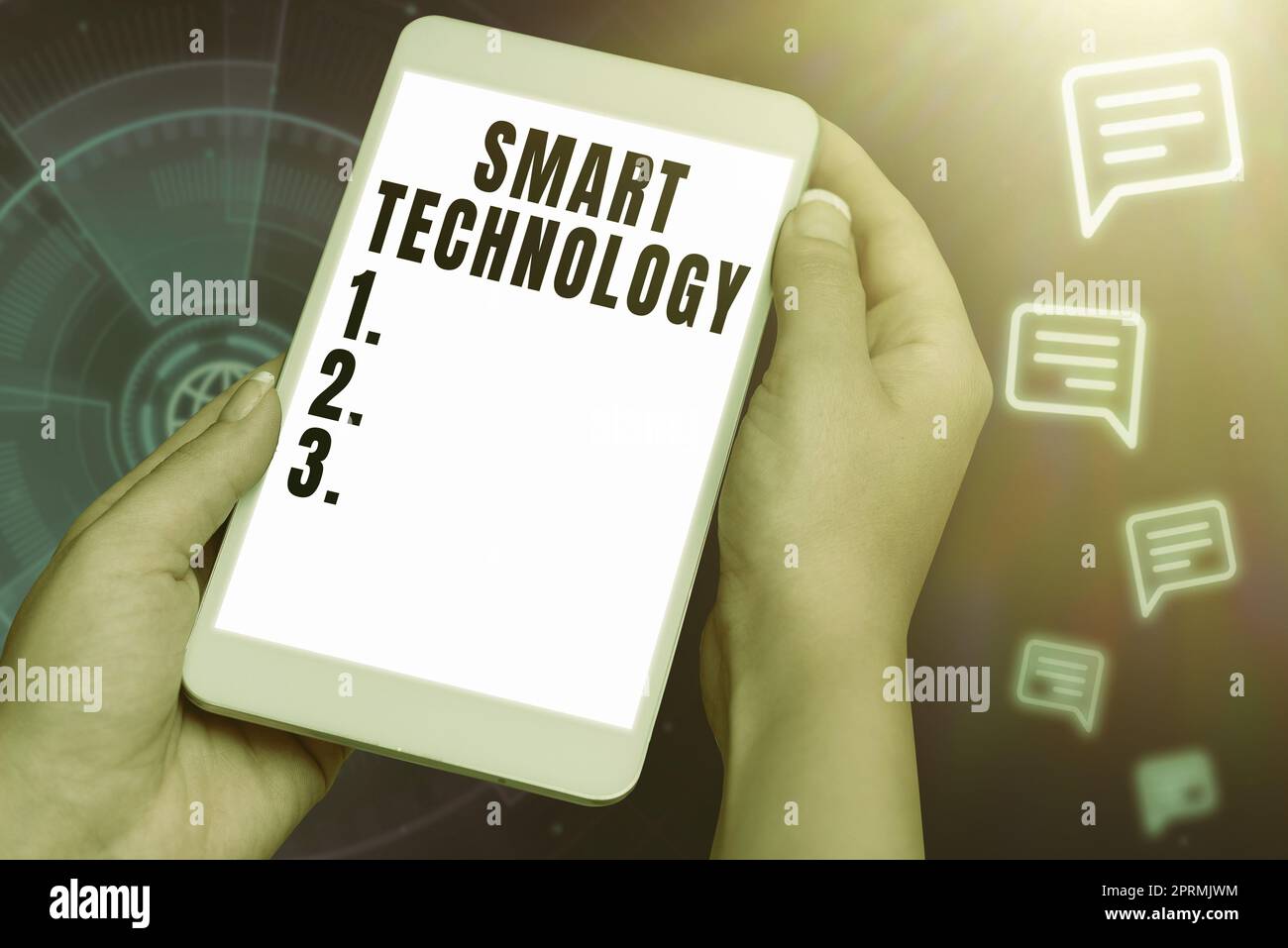 Hand writing sign Smart Technology, Word Written on used to protect and prevent errors in hard ...