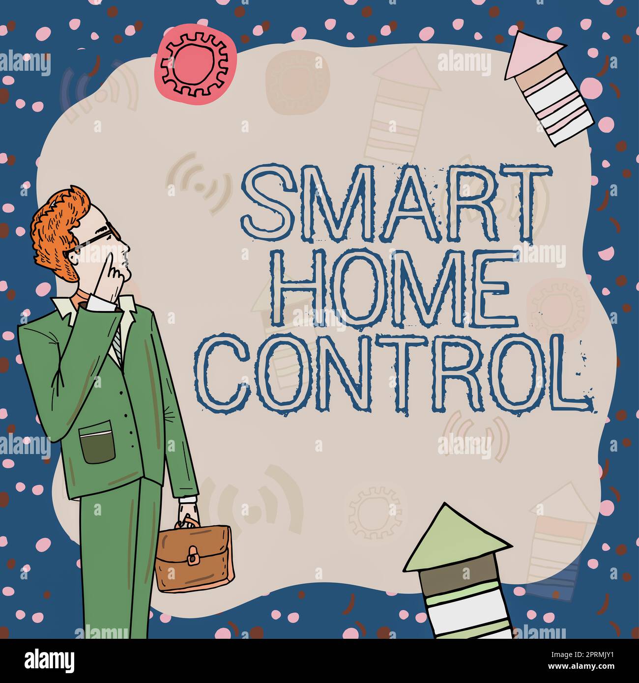 Writing displaying text Smart Home Control, Business concept Internet ...