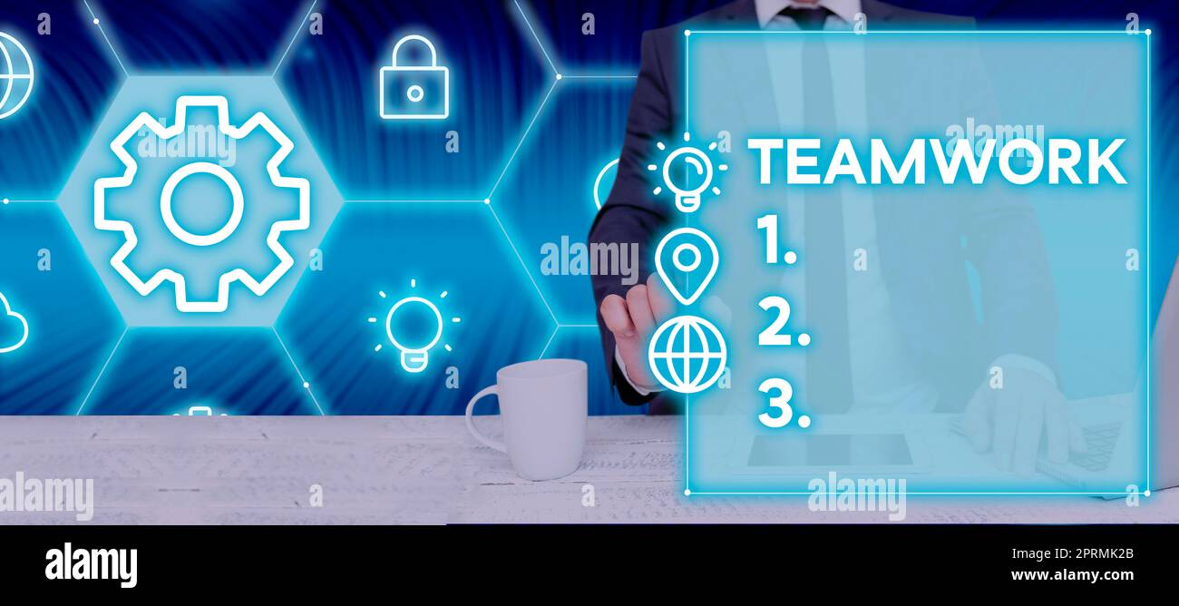 Inspiration showing sign Teamwork, Word Written on the group s is ...