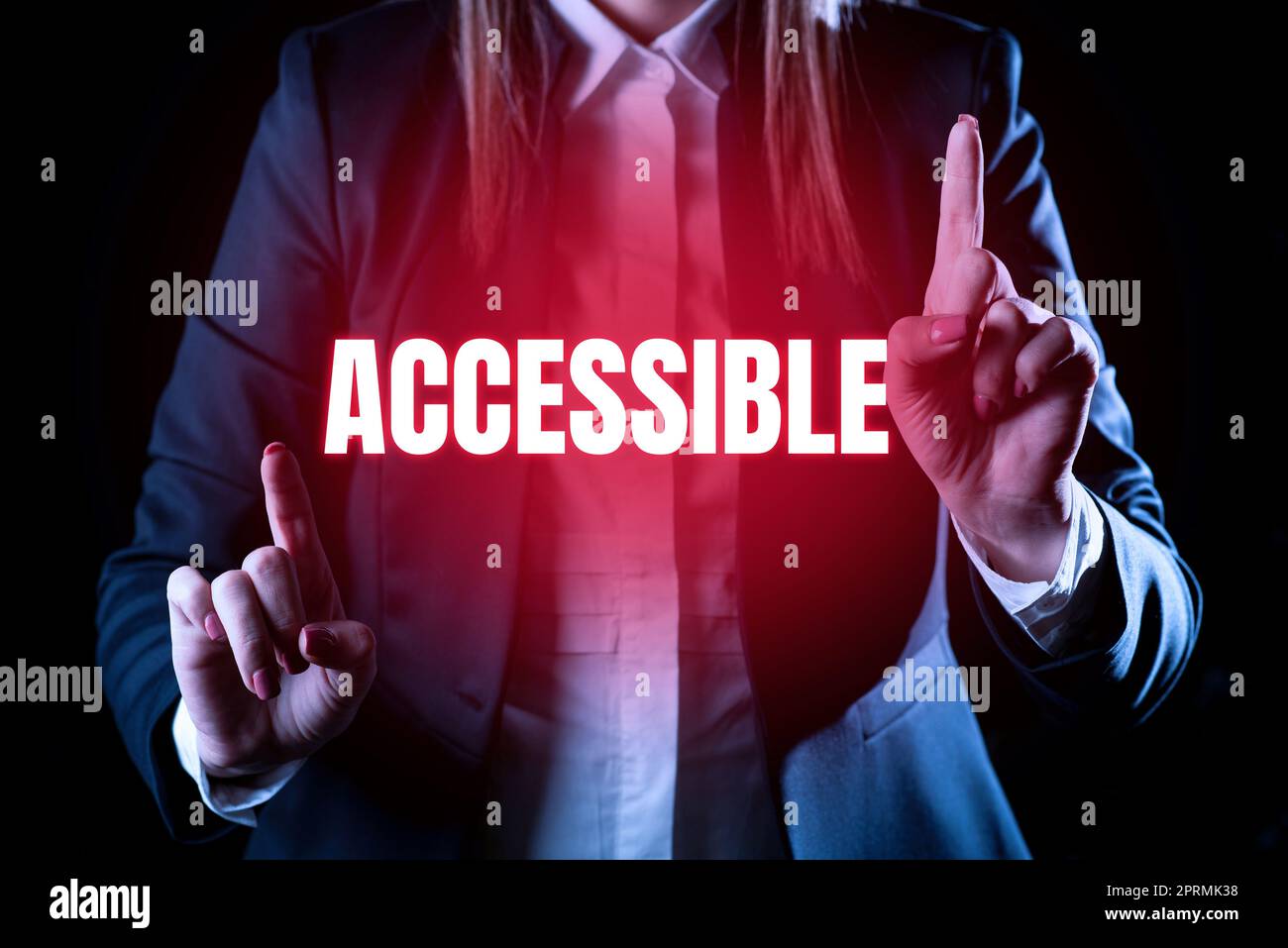 Text caption presenting Accessible, Conceptual photo degree of ...