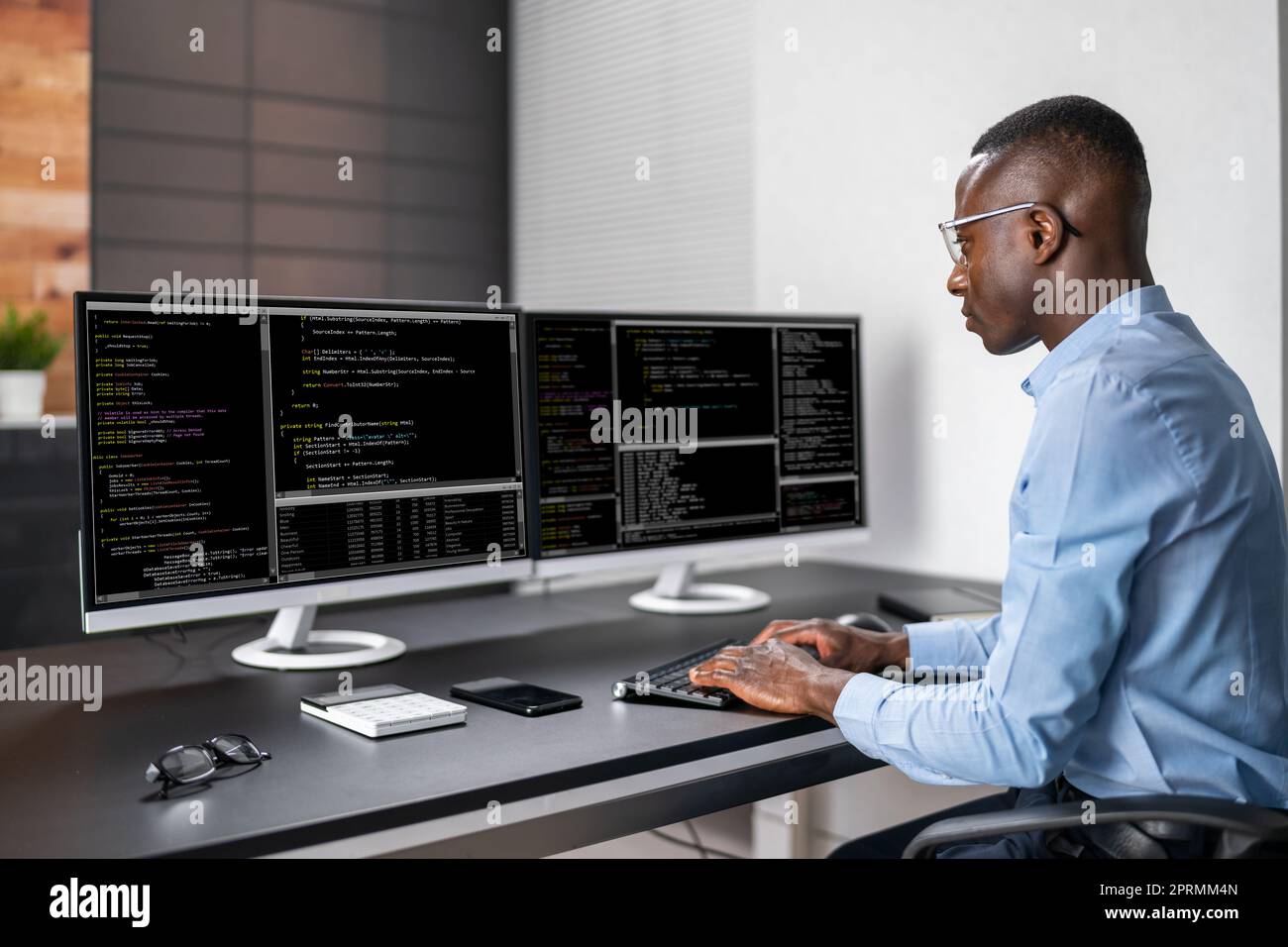 African american coder using hi-res stock photography and images - Alamy